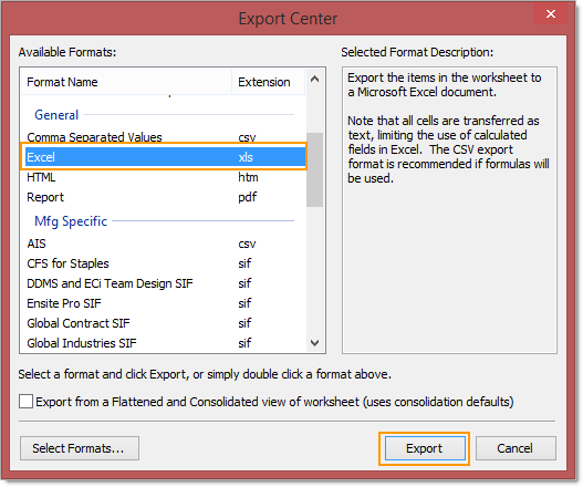 Worksheet: How to export an Excel document – Office