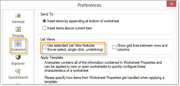 Worksheet: Change the content explorer list view behavior to double ...