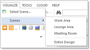 Visualize a scene or all products in Visual Impression – Office