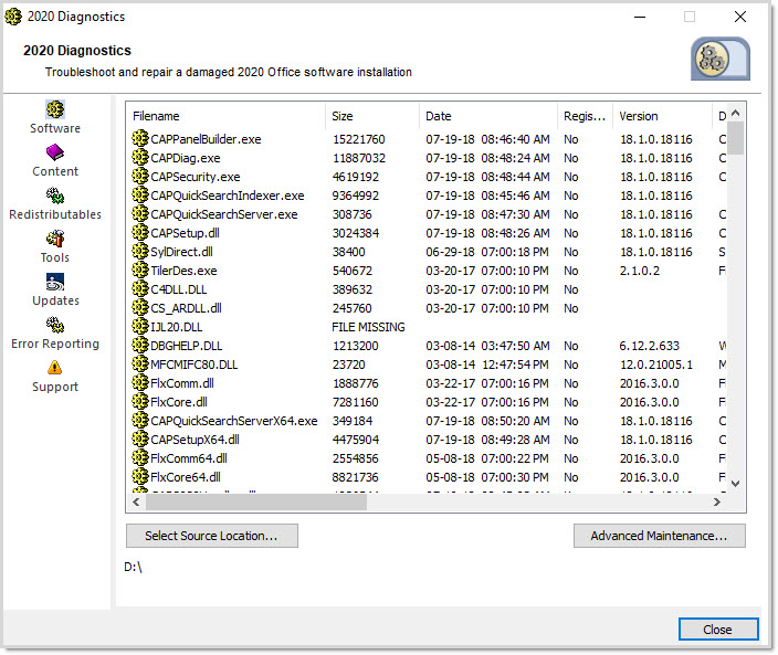 Diagnostics – Office