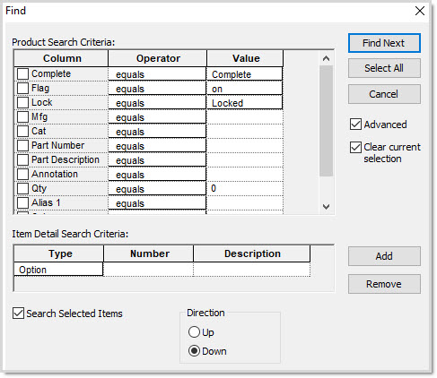 Search for an option line – Office
