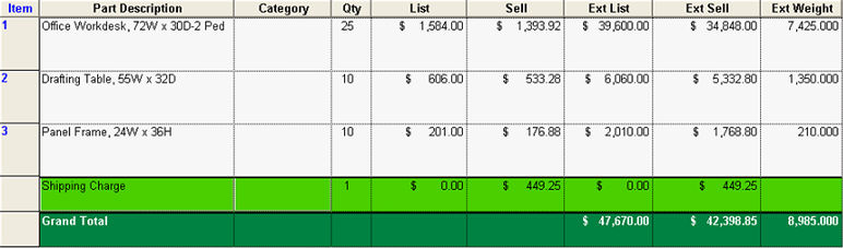 Example - shipping charge based on weight – Office