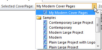 Create a new cover page layout – Office