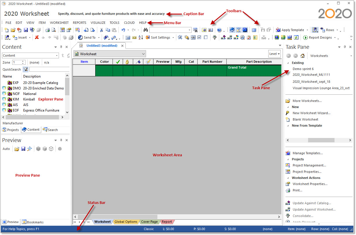 Screen components – Office
