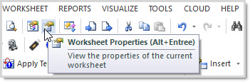 Worksheet properties – Office