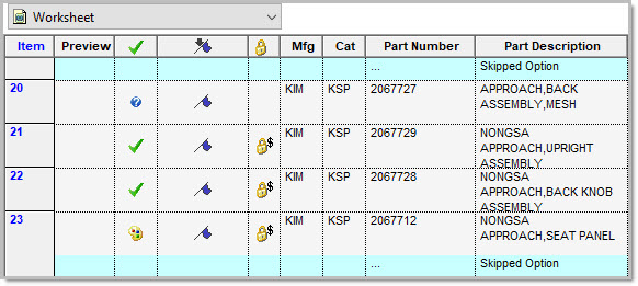 Add service parts – Office