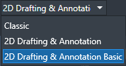 Run in 2D drafting & annotation basic mode – Office