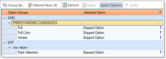 Global options screen components – Office