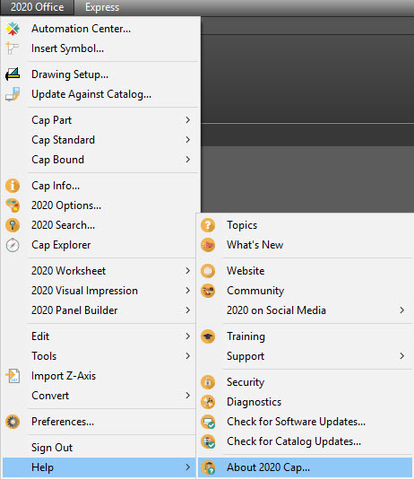 Cap software version – Office