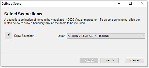 Define a scene for Visual Impression – Office