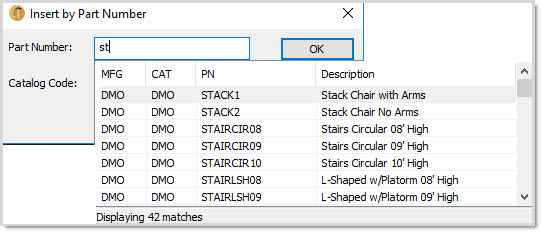 Insert by Part Number – Office