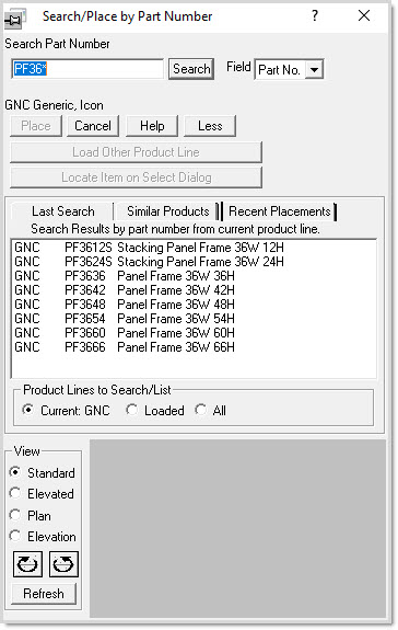 Search by partial part number – Office