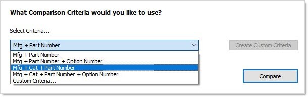 Select comparison criteria – Office