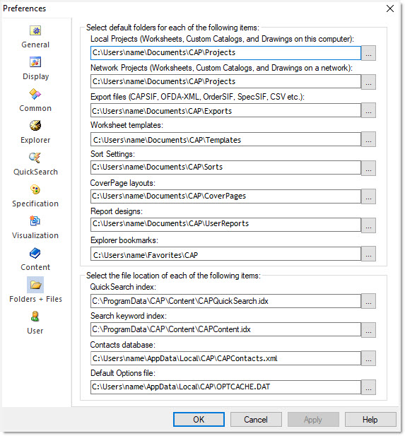 Folders and files preferences – Office