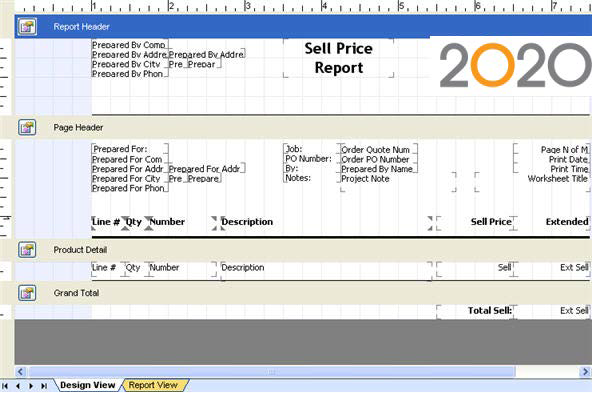 Report designer: View tabs – Office