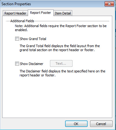 Report designer: Sections – Office