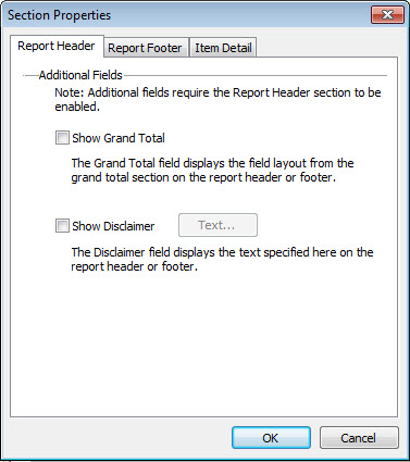Report designer: Sections – Office