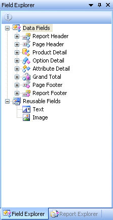 Report designer: Fields – Office