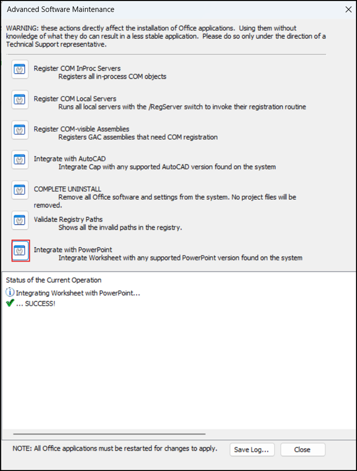 Diagnostics – Office